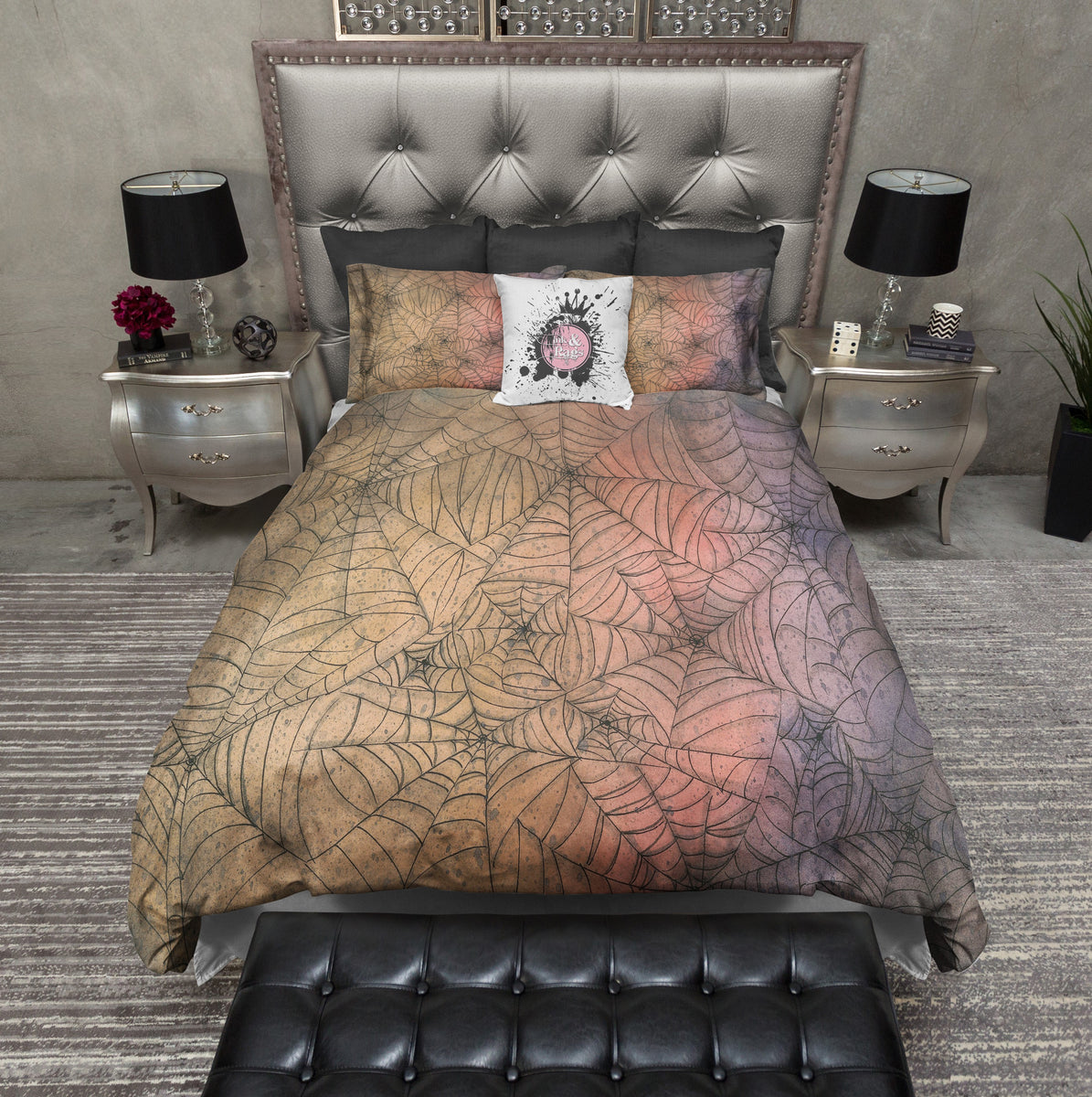 Ombre Spider Web Bedding Collection – Ink and Rags