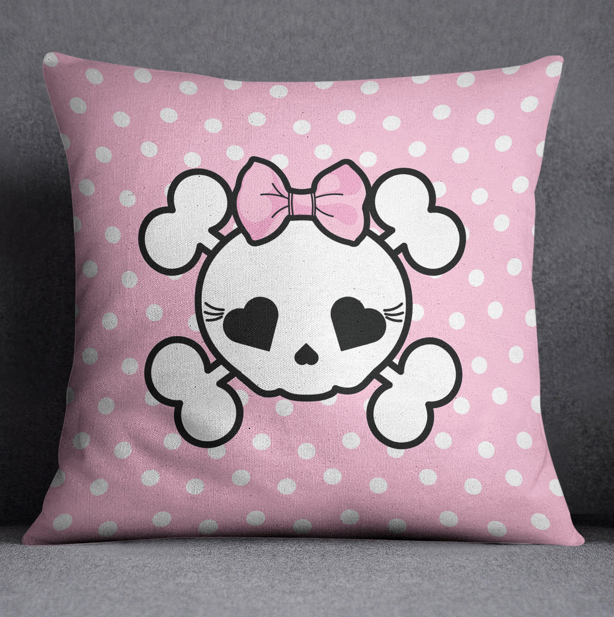 Pink Polka Dot Candy Skull Crib and Toddler Bedding Collection – Ink ...