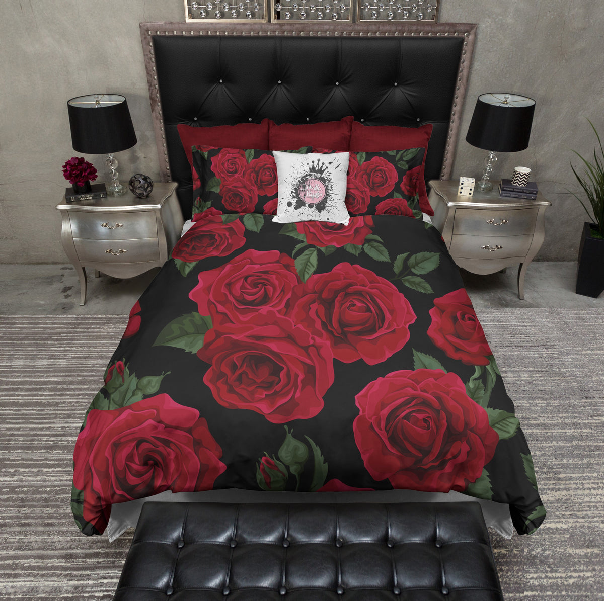 Romantic Red Rose Bedding Collection – Ink and Rags