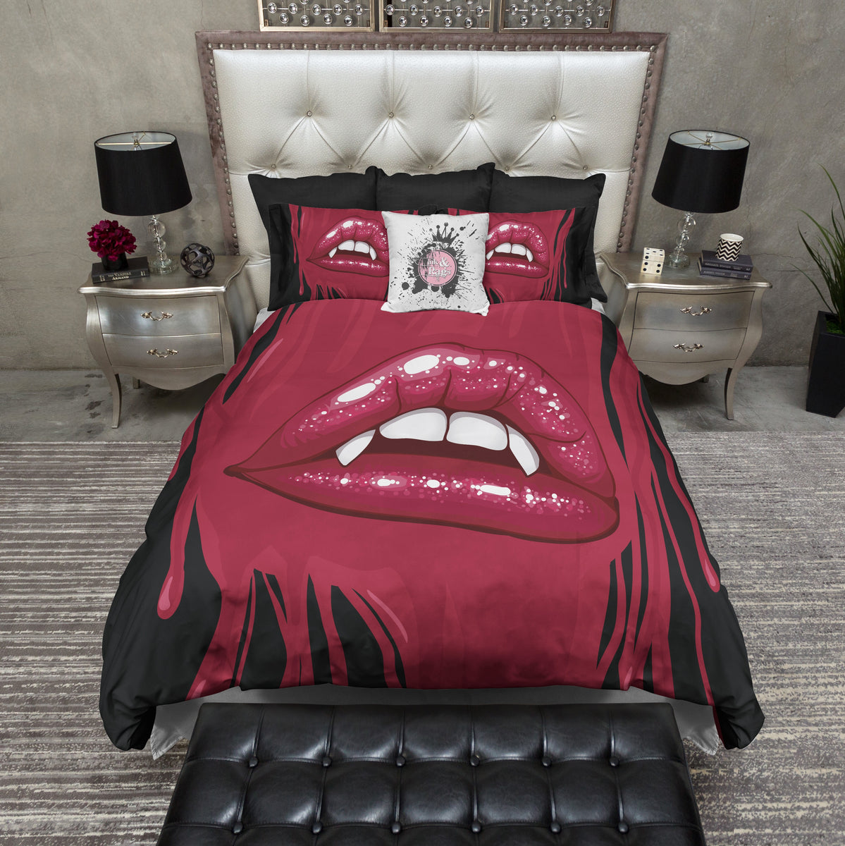Love Bites Vampire Lips Bedding Collection – Ink and Rags
