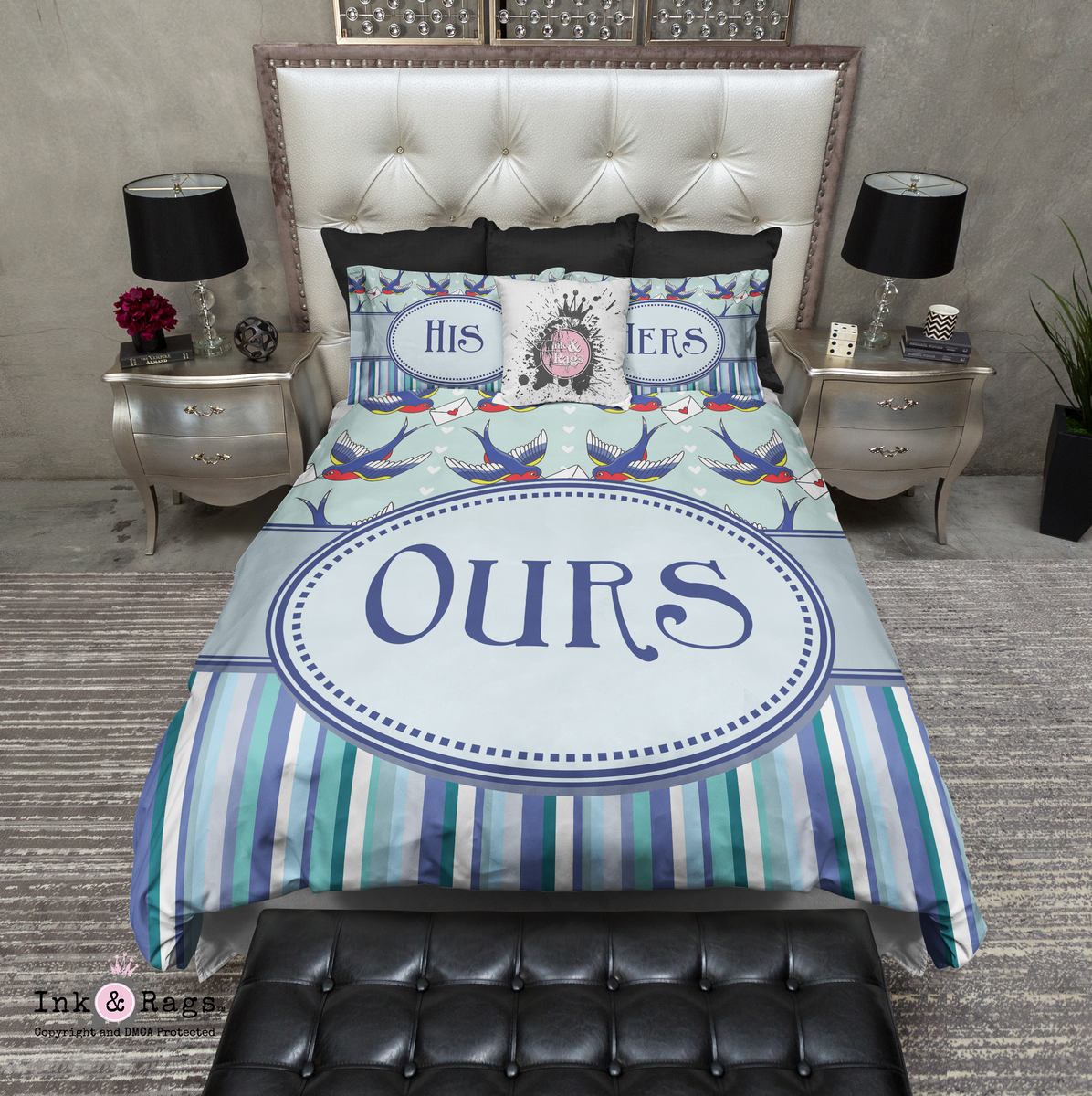 HIS, HERS, OURS LGBTQ Rockabilly Bedding Collection – Ink and Rags